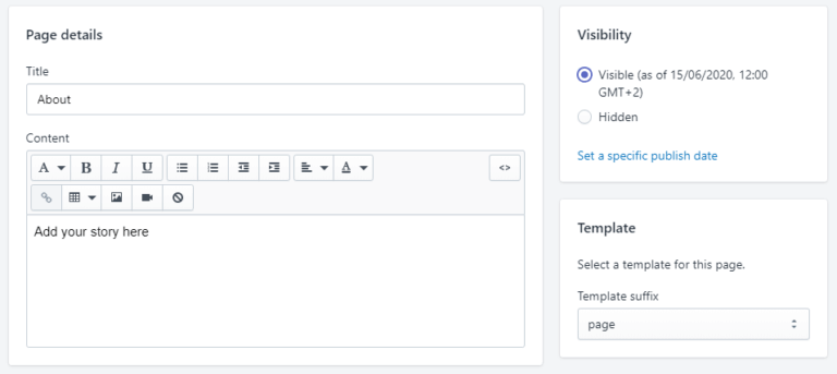10 Standard Pages for a Shopify Store & How to Create Them