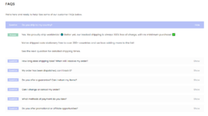 12 Great Ecommerce FAQ Page Examples in 2025 | Inspiration