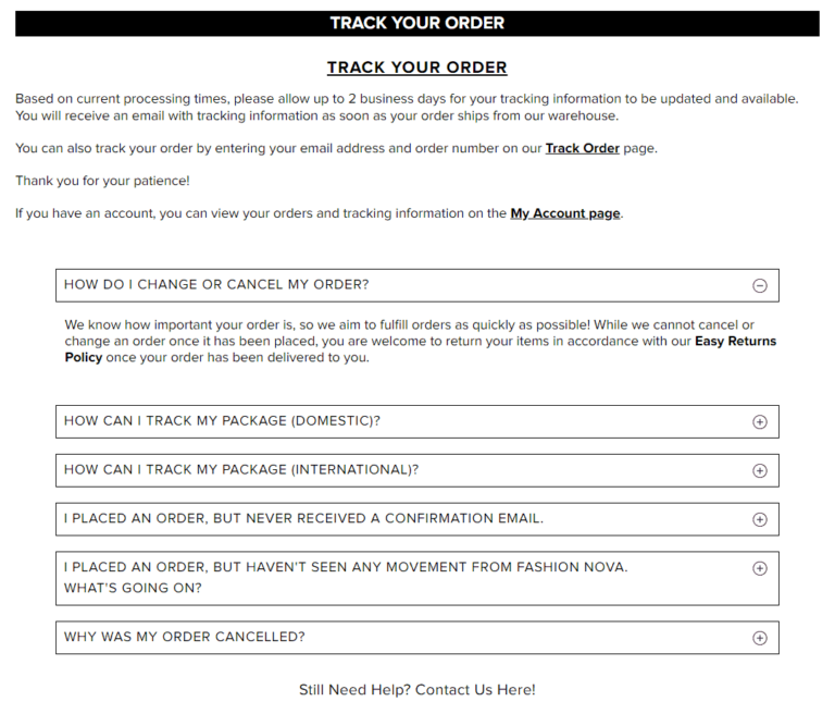 12 Great Ecommerce FAQ Page Examples in 2025 | Inspiration