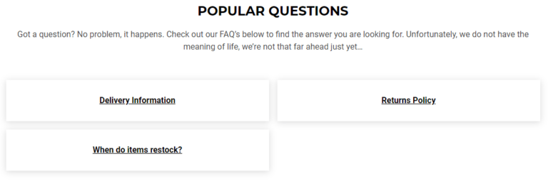 12 Great Ecommerce FAQ Page Examples in 2025 | Inspiration