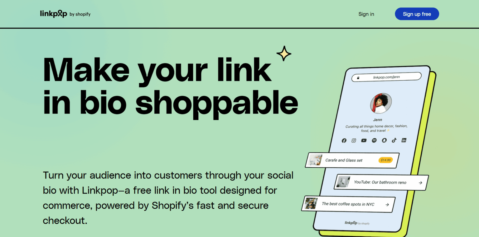 12 Linkpop Landing Page Examples for Ecommerce Stores (2026)