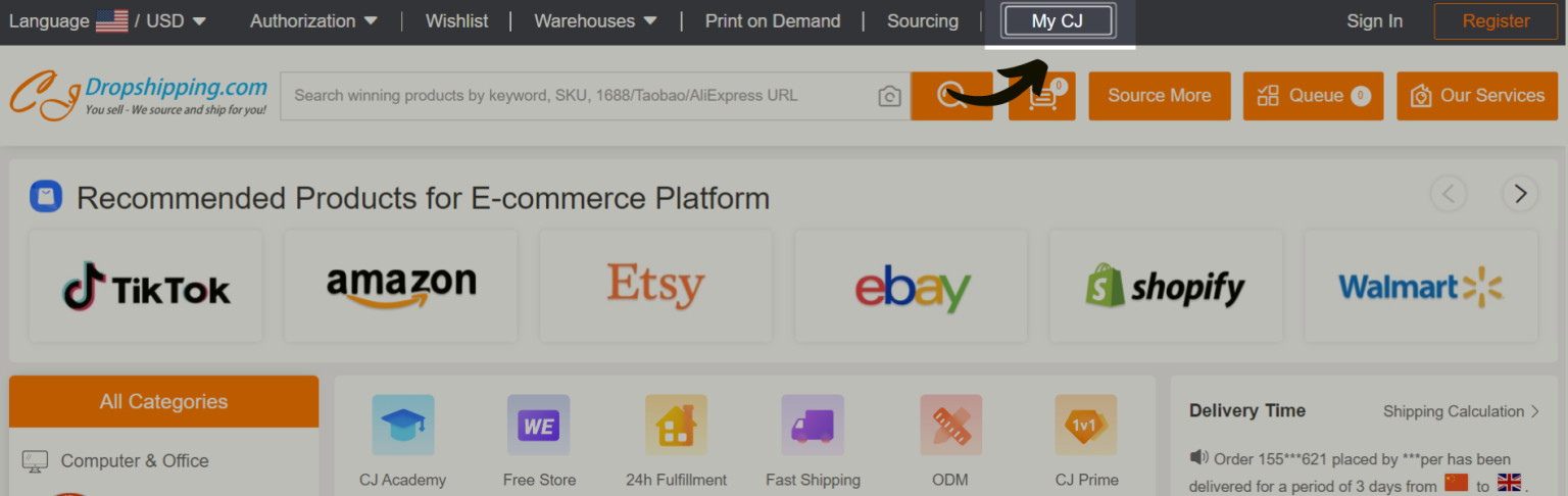 CJdropshipping Dropshipping: How To Start in 2023 (+ Review)