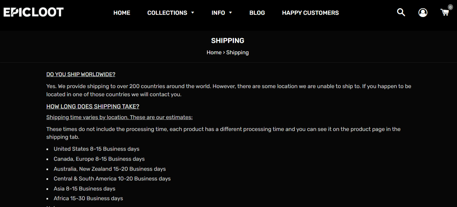 11 Ecommerce Shipping Policy Examples (+3 for Dropshipping)
