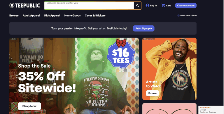 TeePublic Review: Is It Good for Selling Your POD Designs?